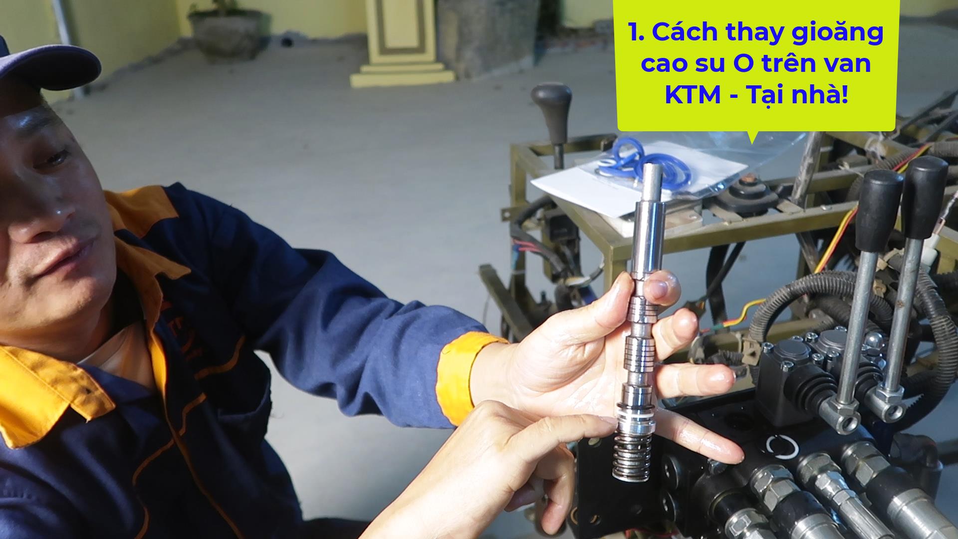 Hướng dẫn thay gioăng phớt van xylanh thủy lực KTM